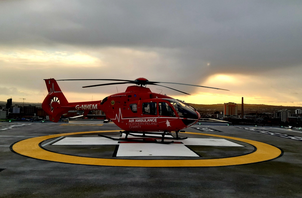 Helipad at RVH ready for test landings – Air Ambulance NI