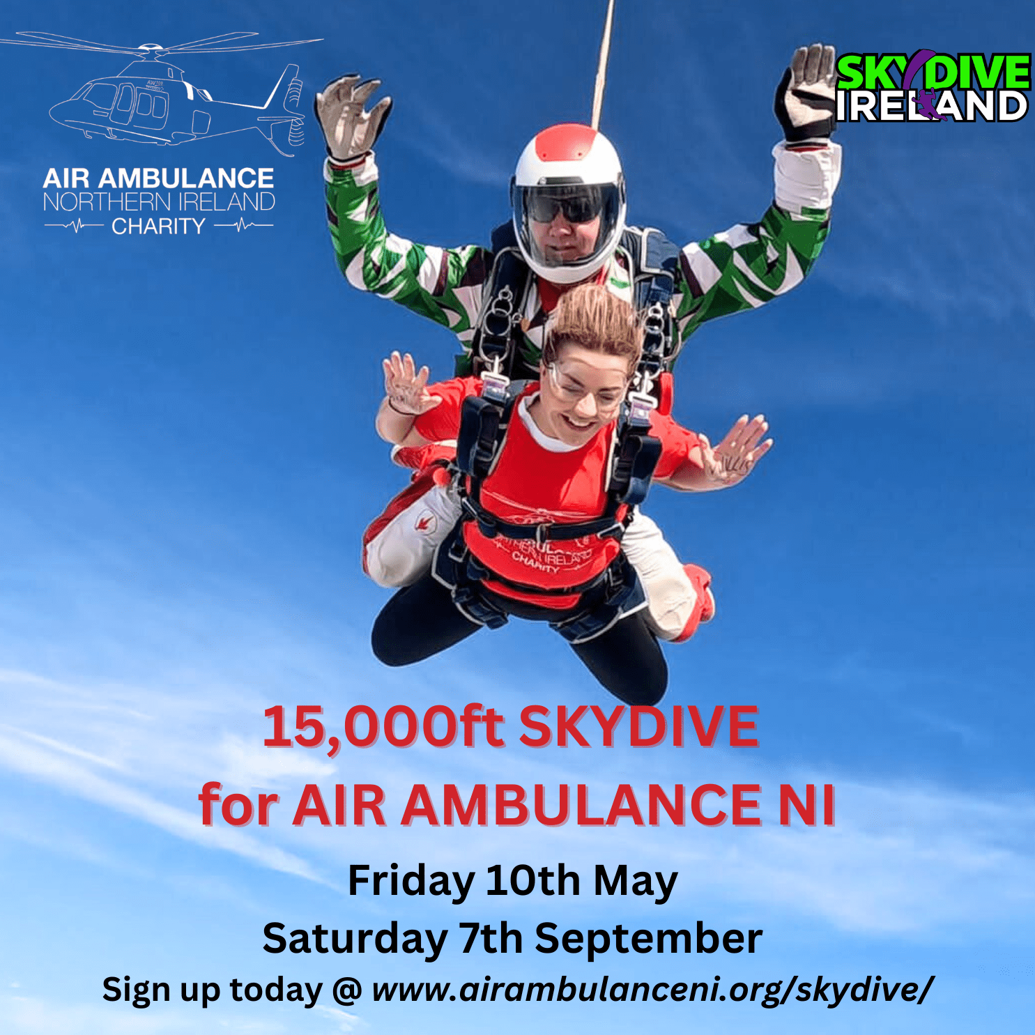 Sky Dive for Air Ambulance NI – Air Ambulance NI